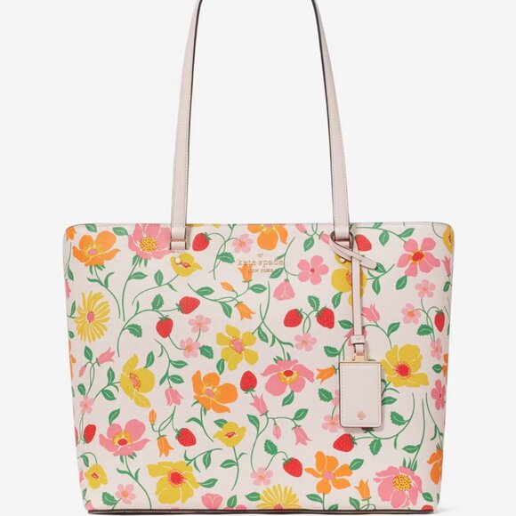 kate spade | Bags | Kate Spade Perfect Strawberry Garden Large Tote ...